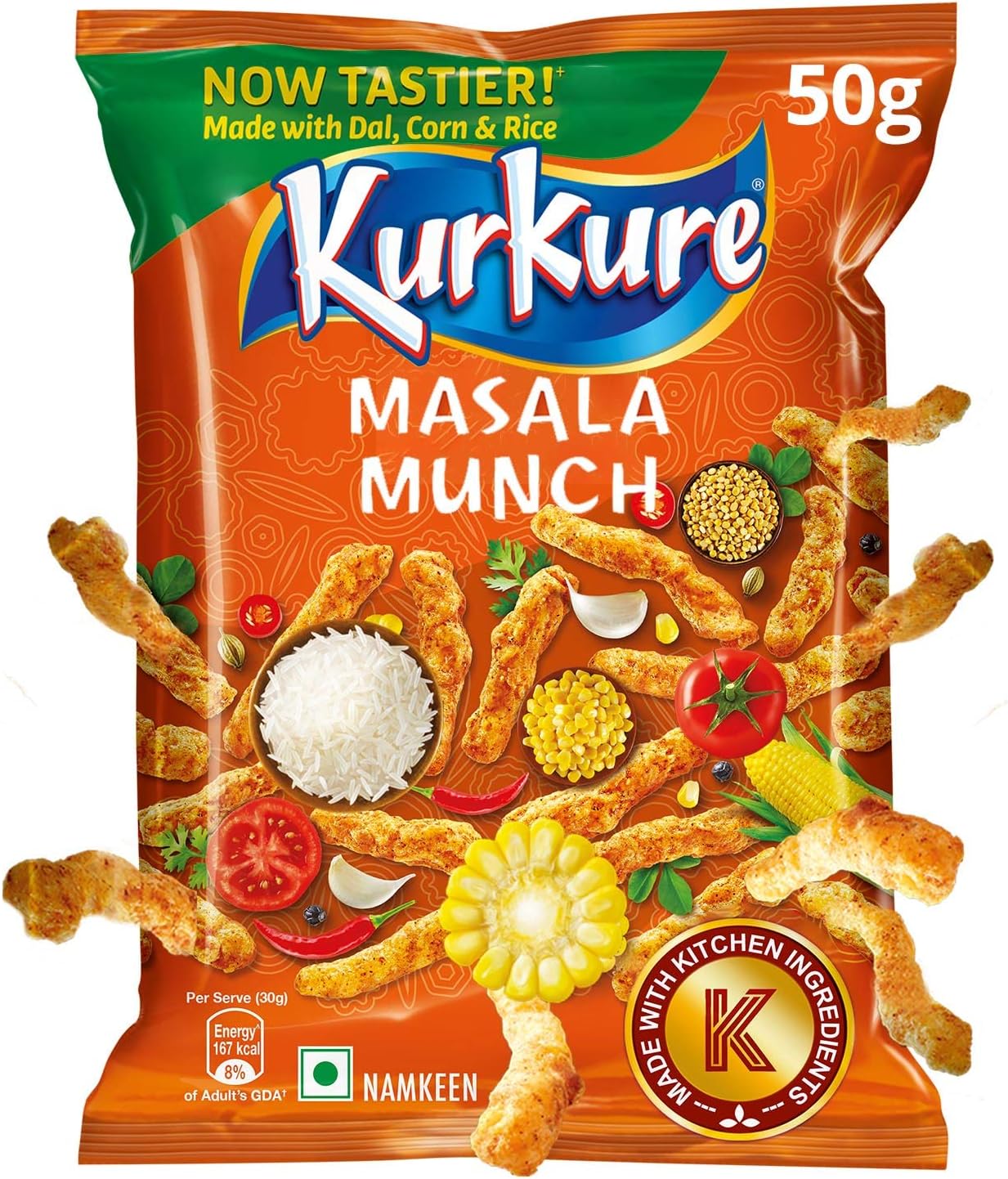 KURKURE Masala Munch 50g Indian Snacks *Shipping From India*: Amazon.co ...