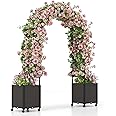 Amazon.com : Happygrill 6.6 FT Garden Arch Trellis, Garden Pergola ...