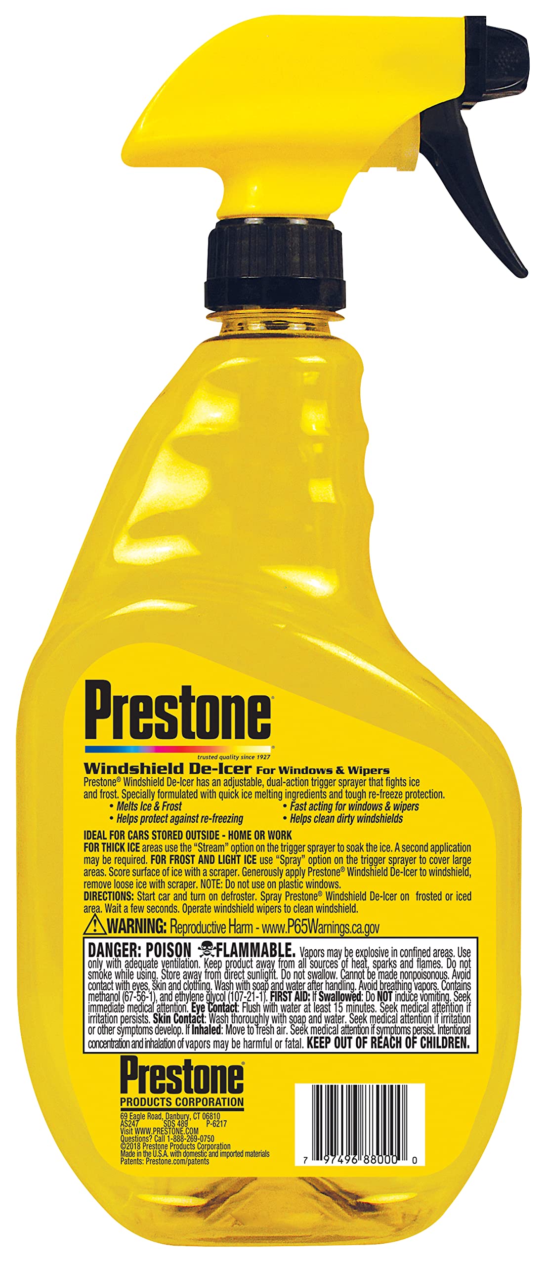 Prestone AS247 Trigger Spray Windshield De-Icer, 32 Oz. on Galleon ...