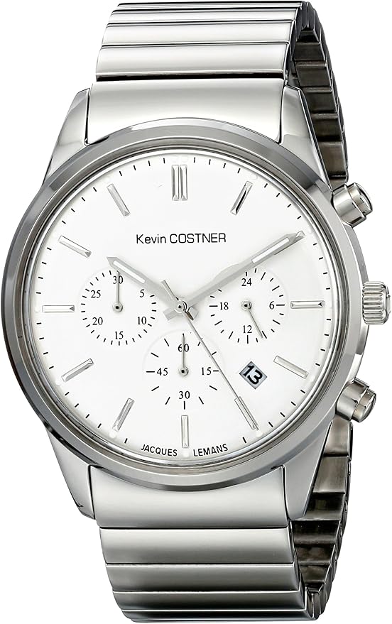 Jacques Lemans Unisex Watch Kevin Costner Chronograph Quartz Stainless ...