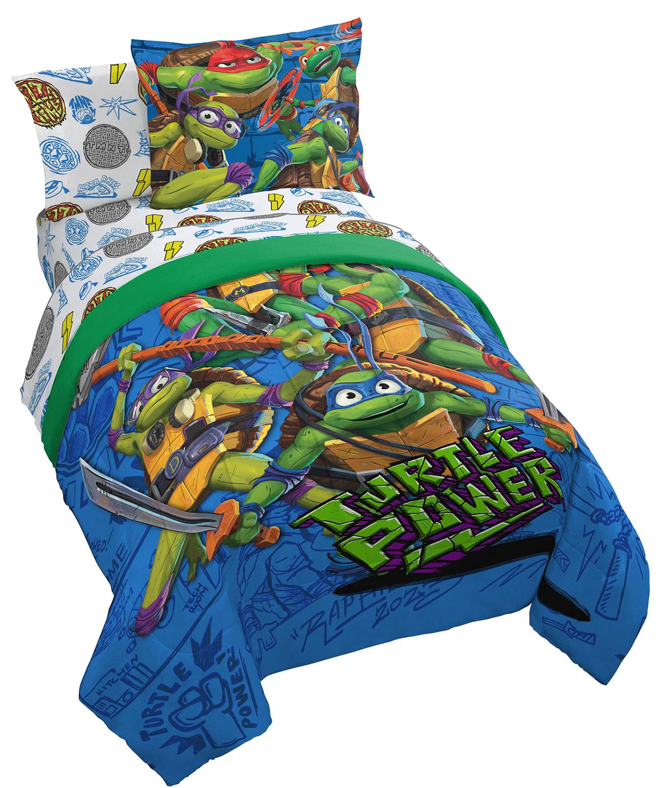 Jay Franco Nickelodeon Teenage Mutant Ninja Turtles Full Comforter Set ...