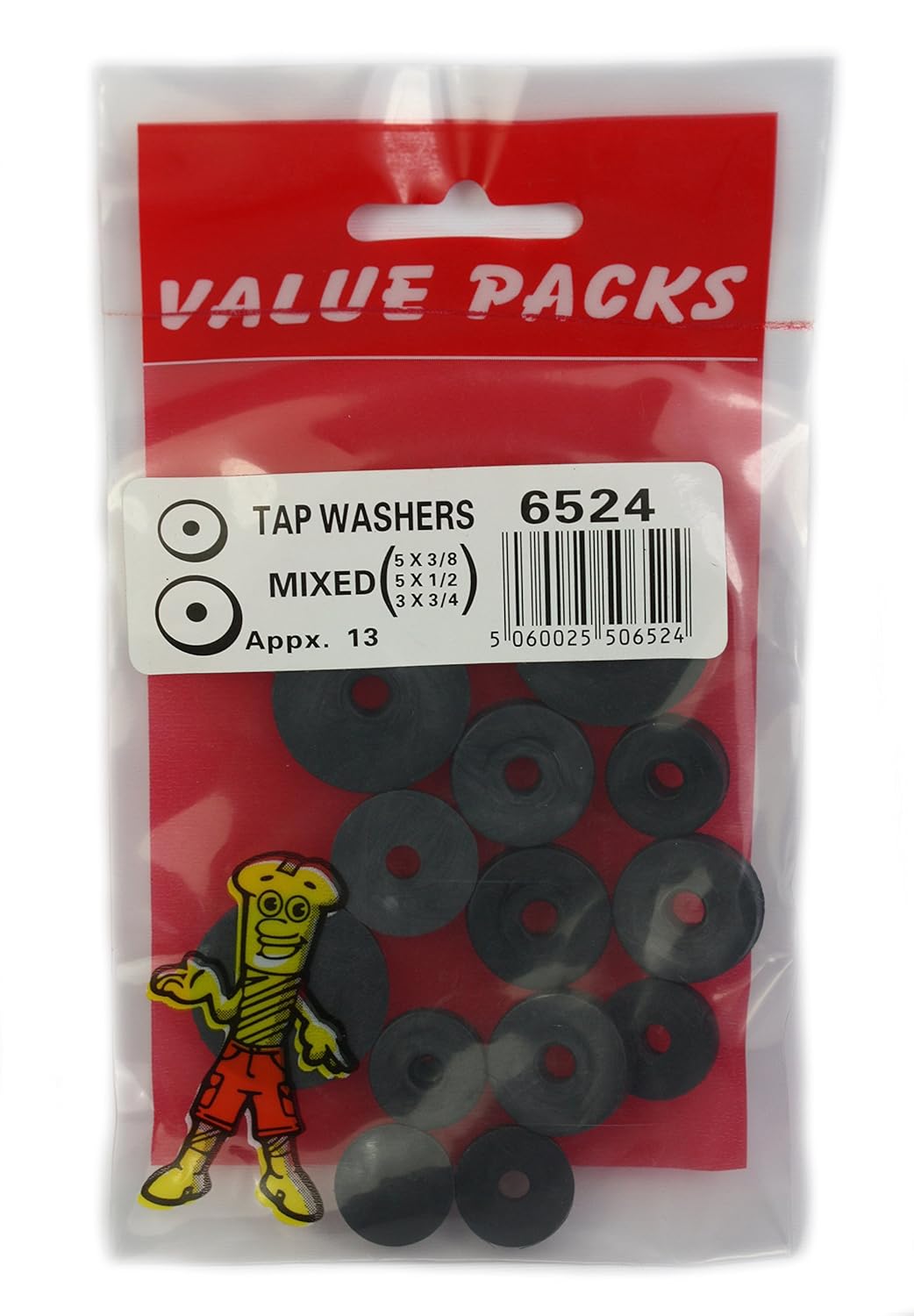 13 Tap Washers, Mixed Sizes, 3/8, 1/2, 3/4 inch Washers: Amazon.co.uk ...