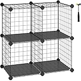 Amazon.com: Whitmor Storage Cubes - Stackable Interlocking Wire Shelves ...