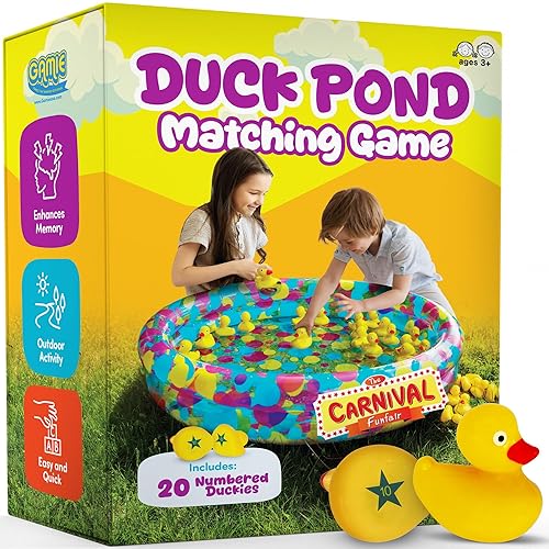 Gamie Duck Pond Matching Carnival Game for Kids, 36" x 6" Inflatable ...