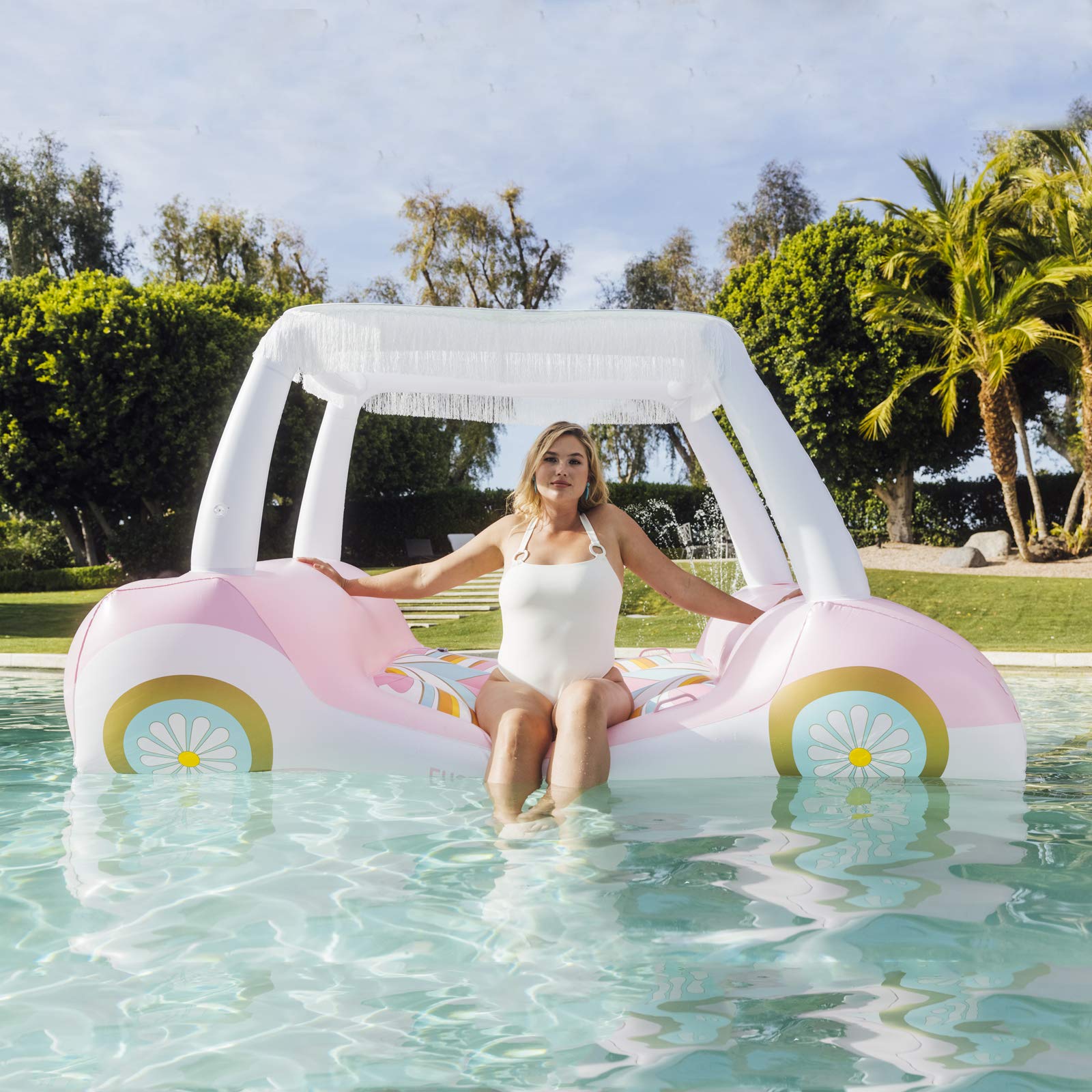 Mua FUNBOY & Malibu Barbie Luxury Inflatable Golf Cart Summer Pool Float - Land or Water ...