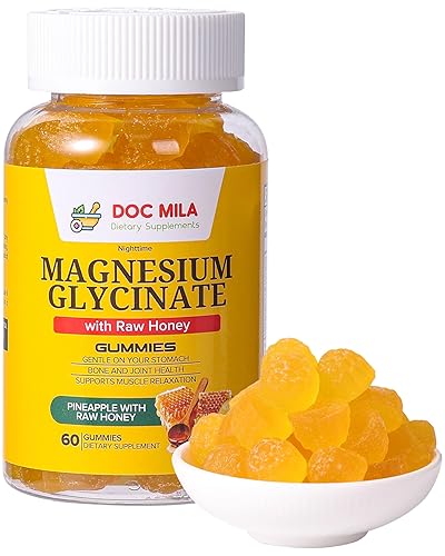 Magnesium Glycinate Gummies 100mg for Kids and Adults- 5-in-1 Formula ...