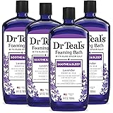 Amazon.com : Dr Teal's Foaming Bath with Pure Epsom Salt, Melatonin Sleep Soak with Essential ...
