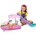 Amazon.com: Barbie Boat with Pool and Slide, Dream Boat Playset ...