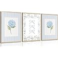 Amazon.com: Blue Hydrangea Canvas Wall Art Trendy Watercolor Bow ...