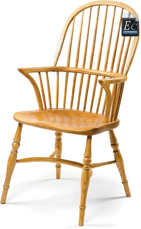 ENGLISH WINDSOR STICK-BACK DOUBLE BOW ARM CHAIR: MADE IN ENGLAND: A ...