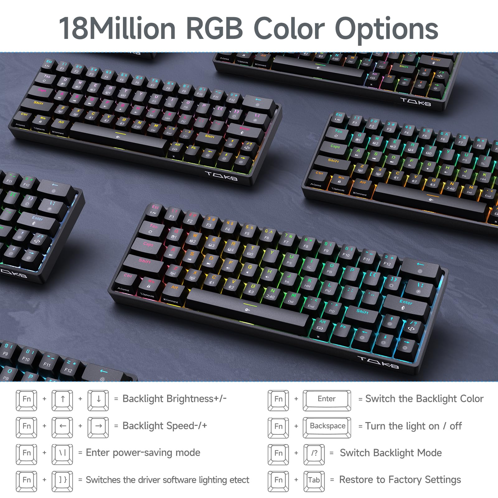 Mua DIERYA T63 60% Wireless Mechanical Gaming Keyboard, Bluetooth/2.4G ...