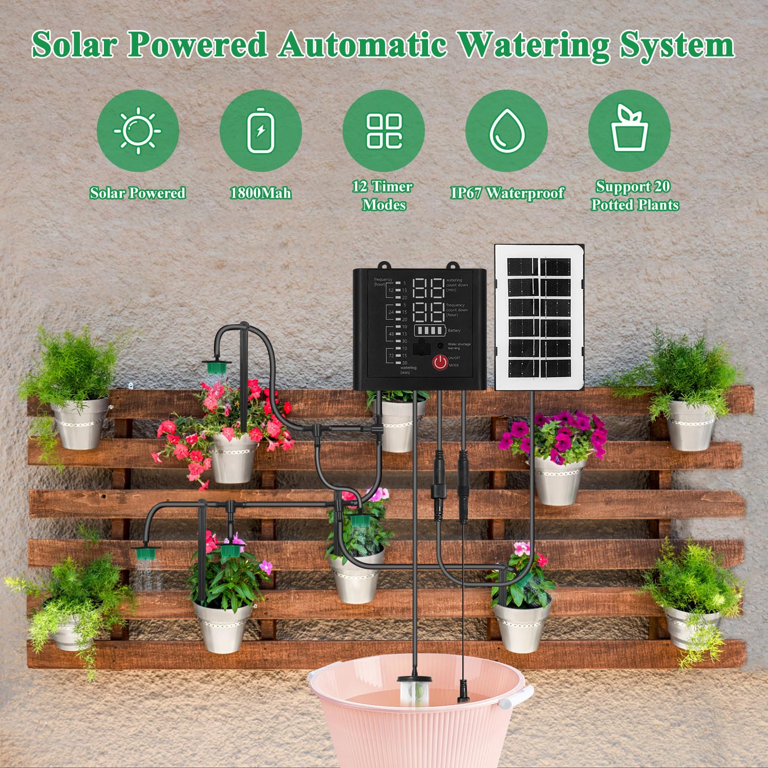 Mua Hitish Drip Irrigation System, Solar Powered Automatic Watering ...