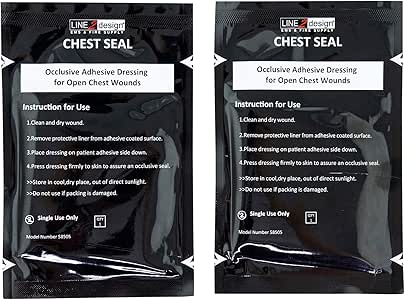 Amazon.com: LINE2design Chest Seal - EMS Emergency Medical Occlusive ...