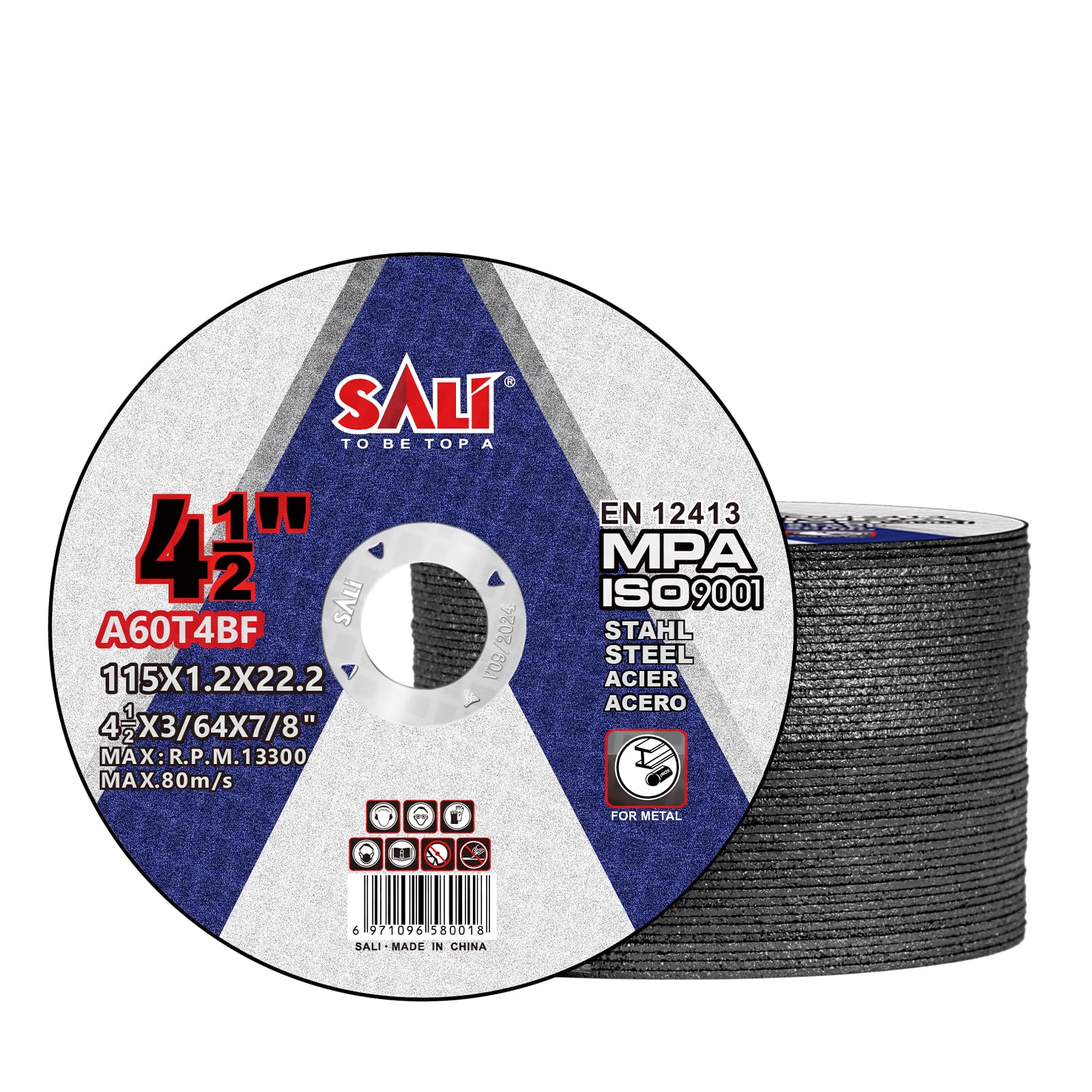 SALI 50 Pack Cut Off Wheel 4 1/2 Inch Cutting Wheels 4-1/2" x 3/64" x 7 ...