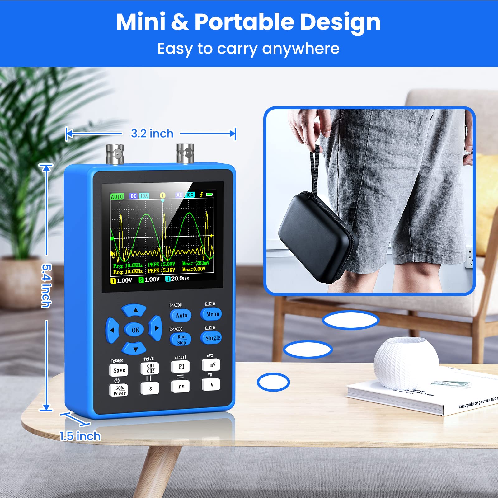 Mua Digital Oscilloscope with 2 Channels 120Mhz Bandwidth Signal ...