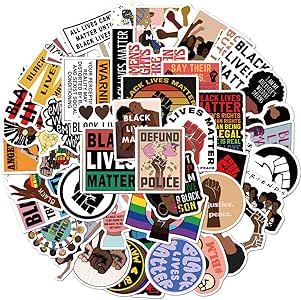 Amazon.com: 50pcs Water Bottle Black Lives Matter Stickers Peace ...