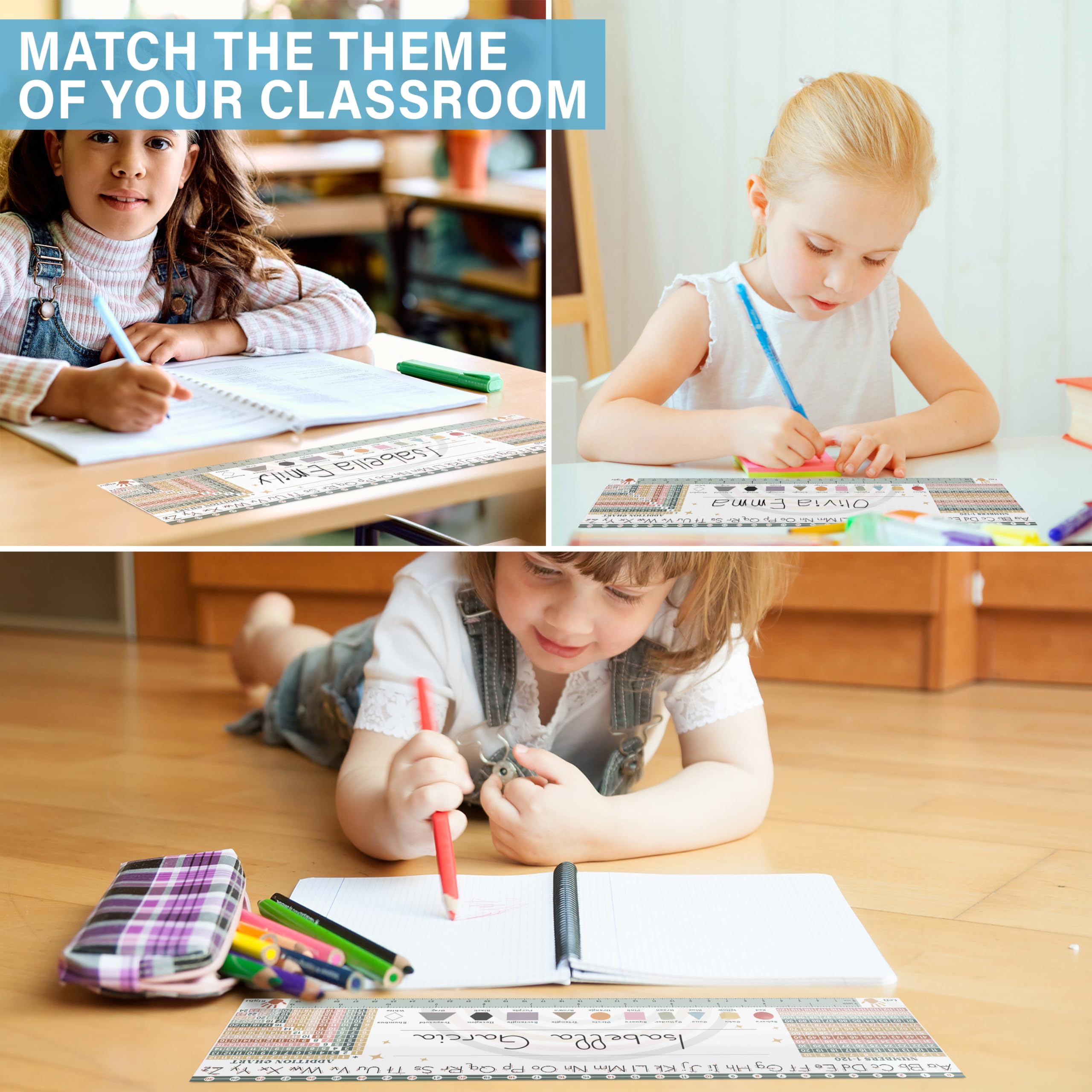 Mua 30 Retro Boho Desk Name Tags for Classroom (17x4) - Traditional ...