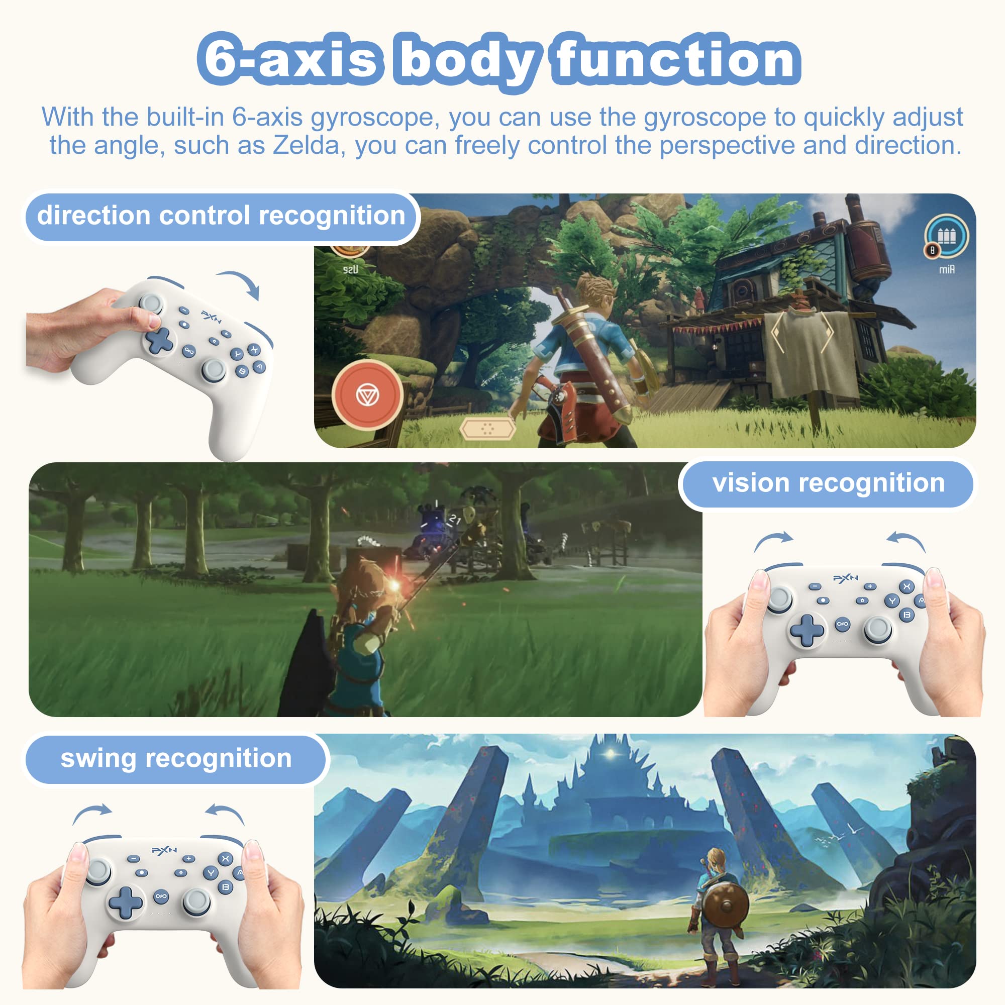 Mua PXN Switch Controller - Wireless for Switch/Lite/OLED with APP Programmable Turbo Gyro Axis ...