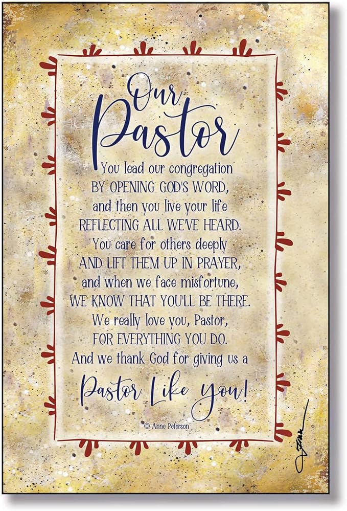 Amazon.com: Pastor Wood Plaque with Inspiring Quotes 6"x9" - Classic ...