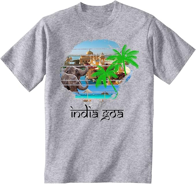 teesquare1st Men's India Goa Grey T-Shirt: Amazon.co.uk: Clothing
