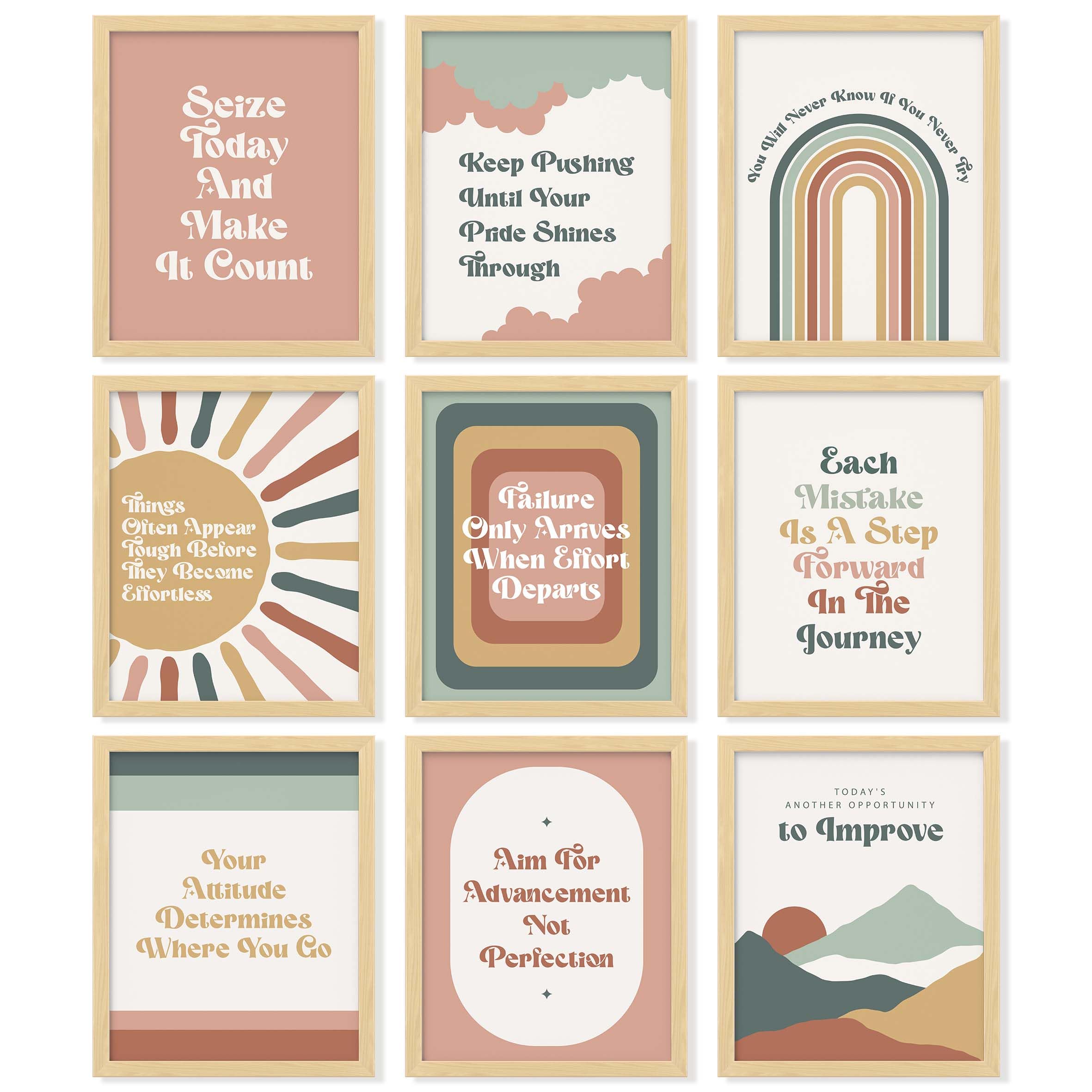 97 Decor Boho Growth Mindset Posters for Classroom - Rainbow ...