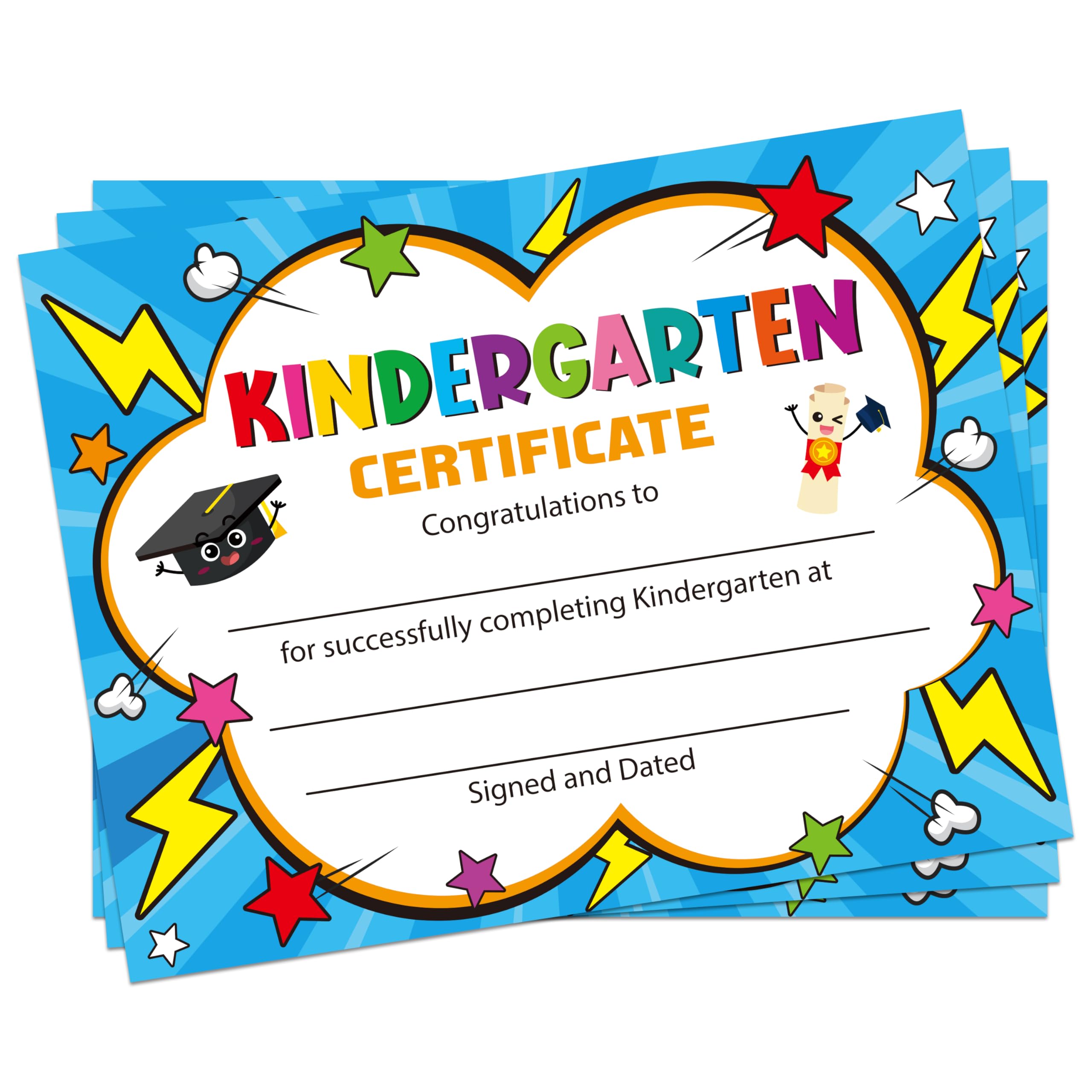 JAPBOR Kindergarten Graduation Certificates for Kids - 30PCS ...