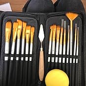 Artist Paint Brush Set – 15 Different Shapes & Sizes – FREE Painting ...