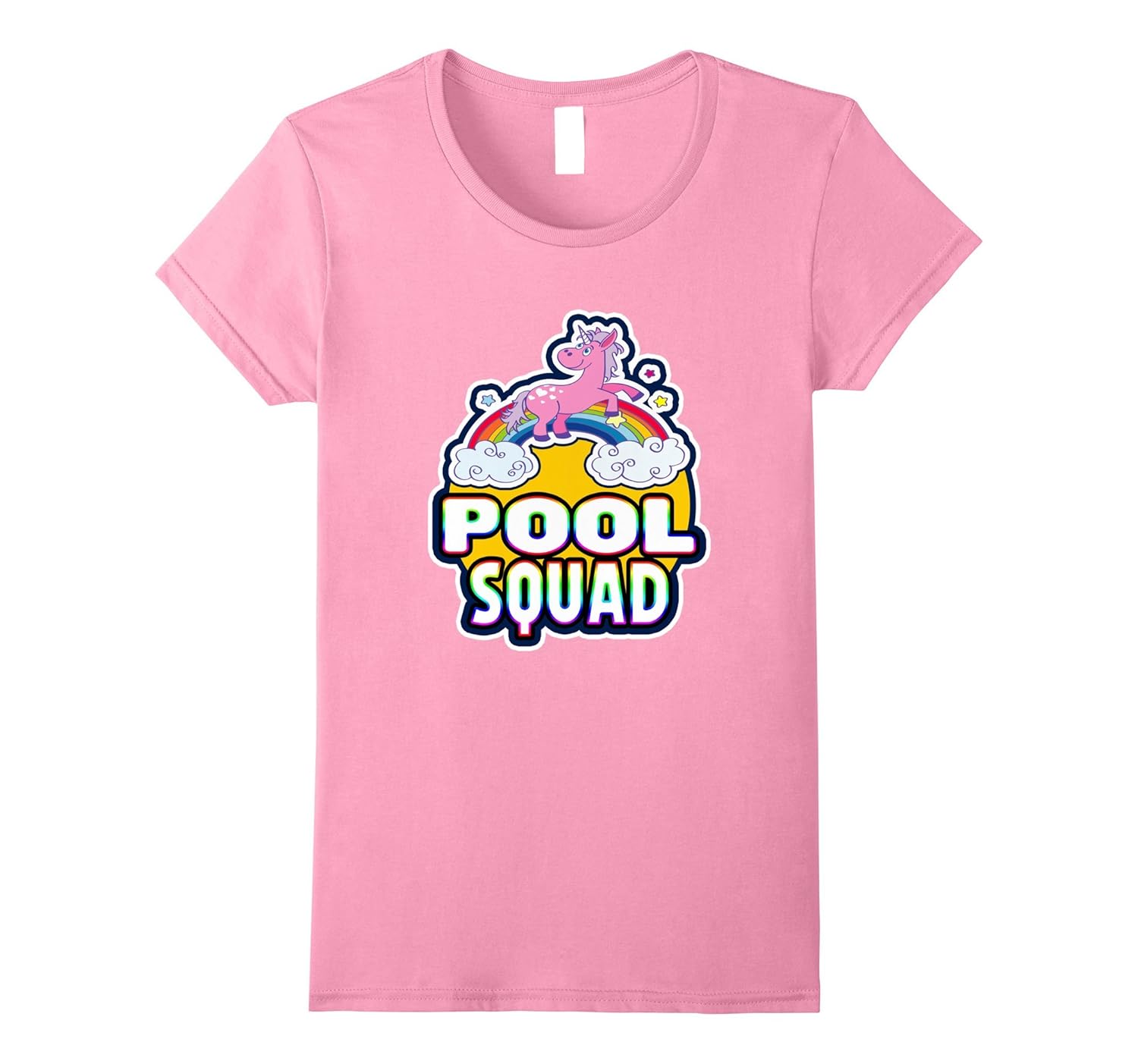 Pool Squad Cute Rainbow Unicorn Toddler Swim Party T-Shirt-4LVS ...