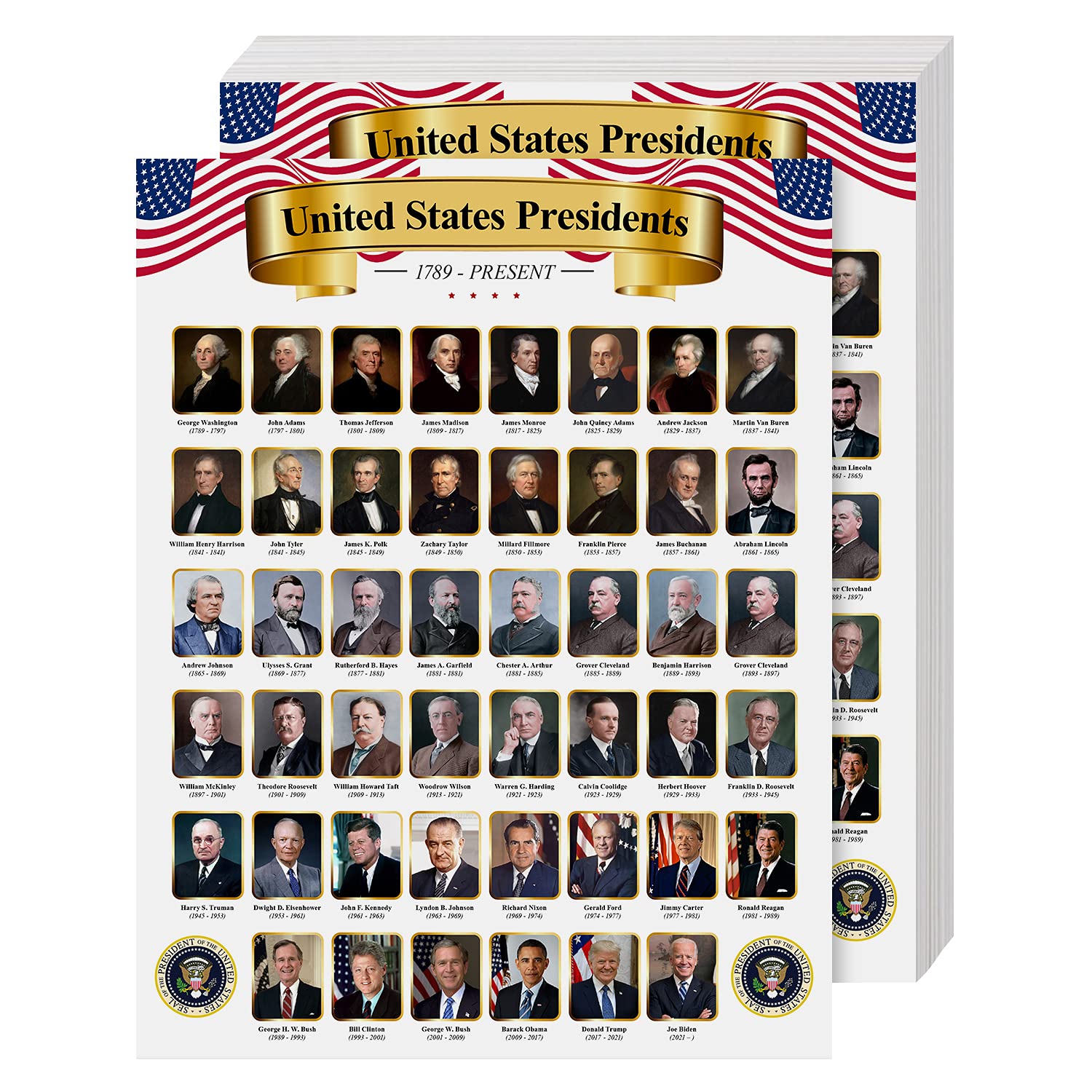 Mua United States of America President Educational Poster w/ Test ...