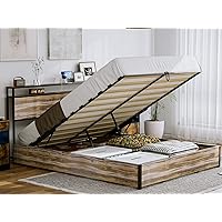 Amazon.com: IKIFLY Queen Size Lift Up Storage Bed - Metal Queen ...