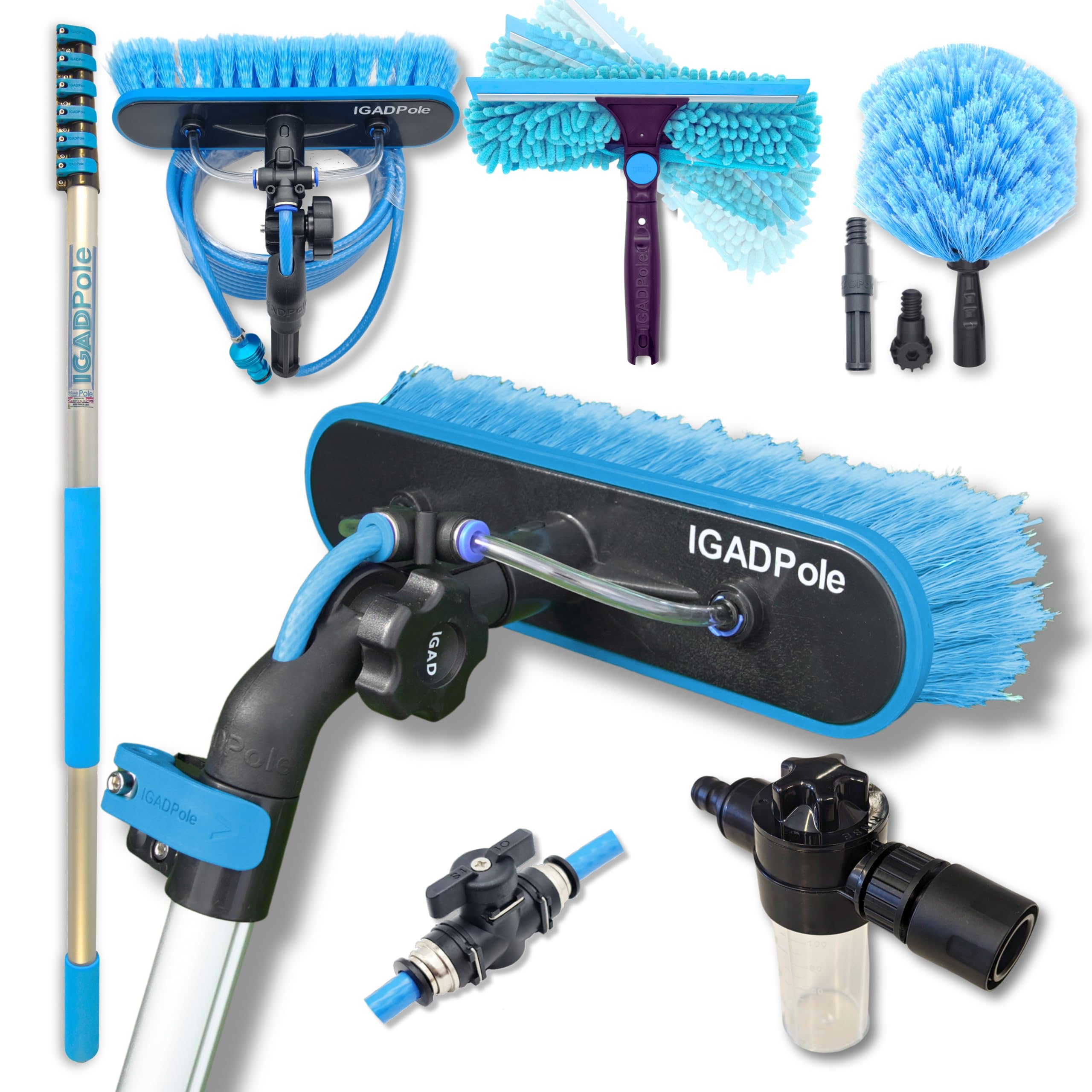 IGADPole 24 FT (7m) Window Cleaning Kit, Window Washing Cleaner ...