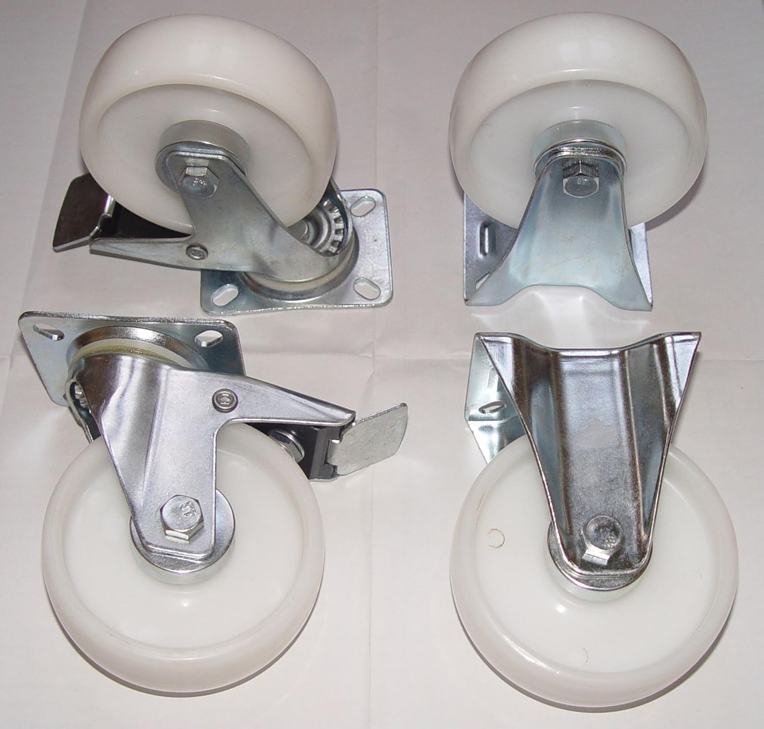 4 Stück Lenkrollen Transportrollen lenkbar 160mm Kunststoffrad NEU ...