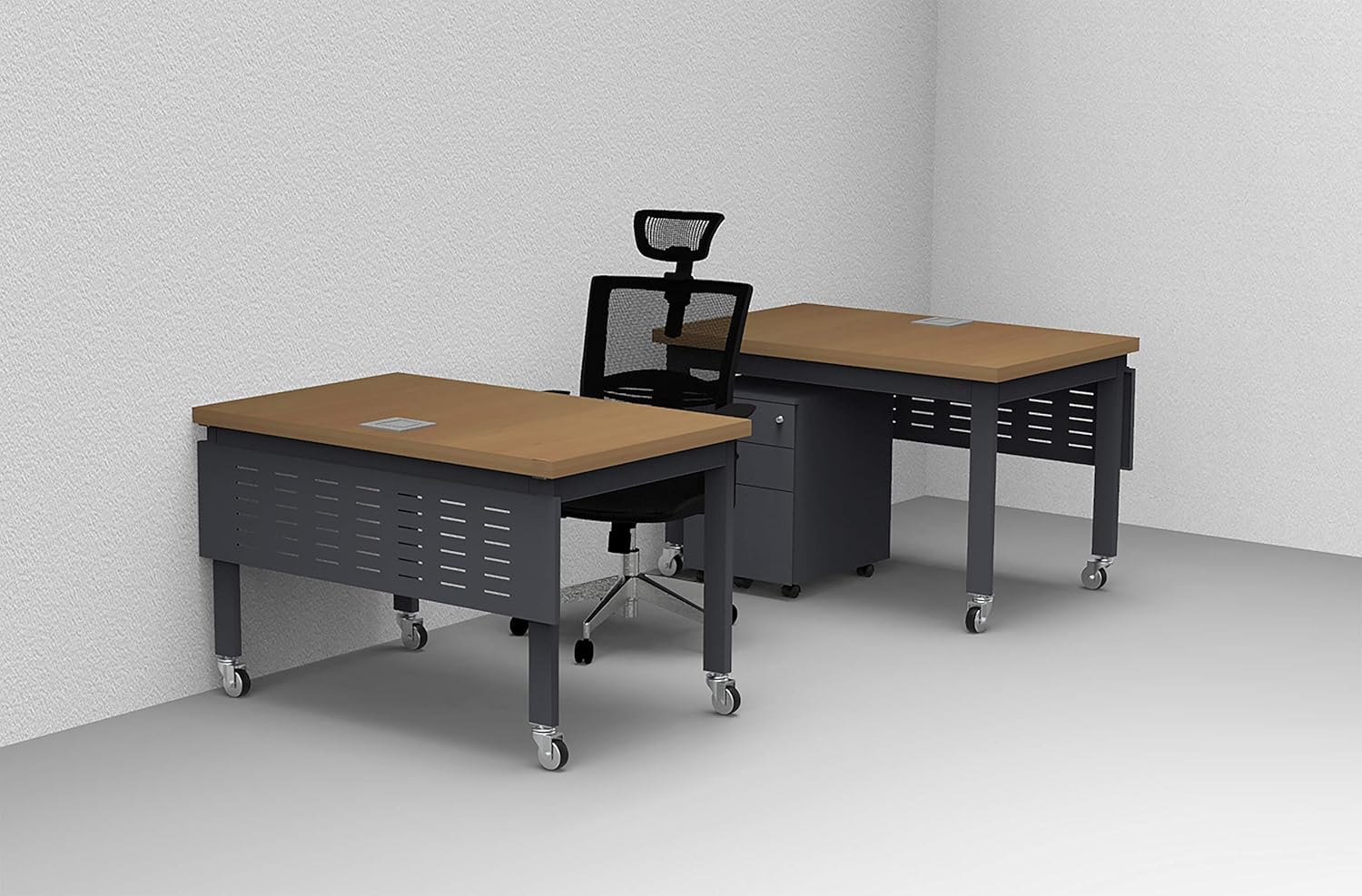 Amazon.com: Desks Work Station Tables Model 6319 6 pc Group Color Beech ...