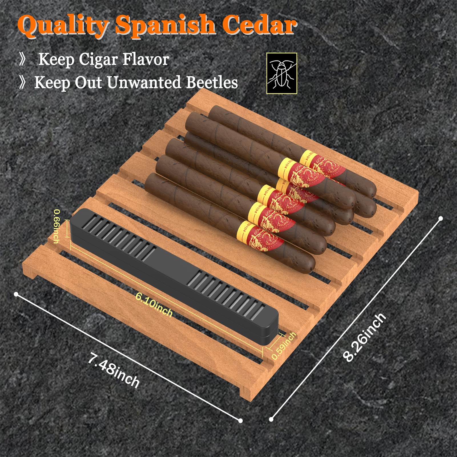 Mua Wiaee Humidor Cigar Box, Acrylic Humidor, Cigar Humidors with ...