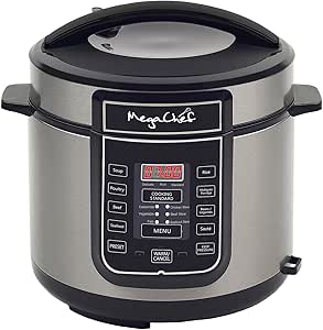 Amazon.com: Megachef Digital Pressure Cooker, Silver, 6 quart: Home ...