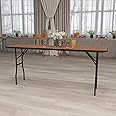 Amazon.com: Flash Furniture 6-Foot Rectangular Wood Folding Training ...