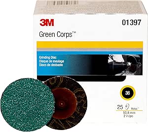 Amazon.com: 3M Green Corps Roloc Disc, 01397, 36YF, 2 in, 25 discs per ...