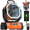 Amazon.com: Vackon Portable Outdoor Electric Fan with LED Light ...