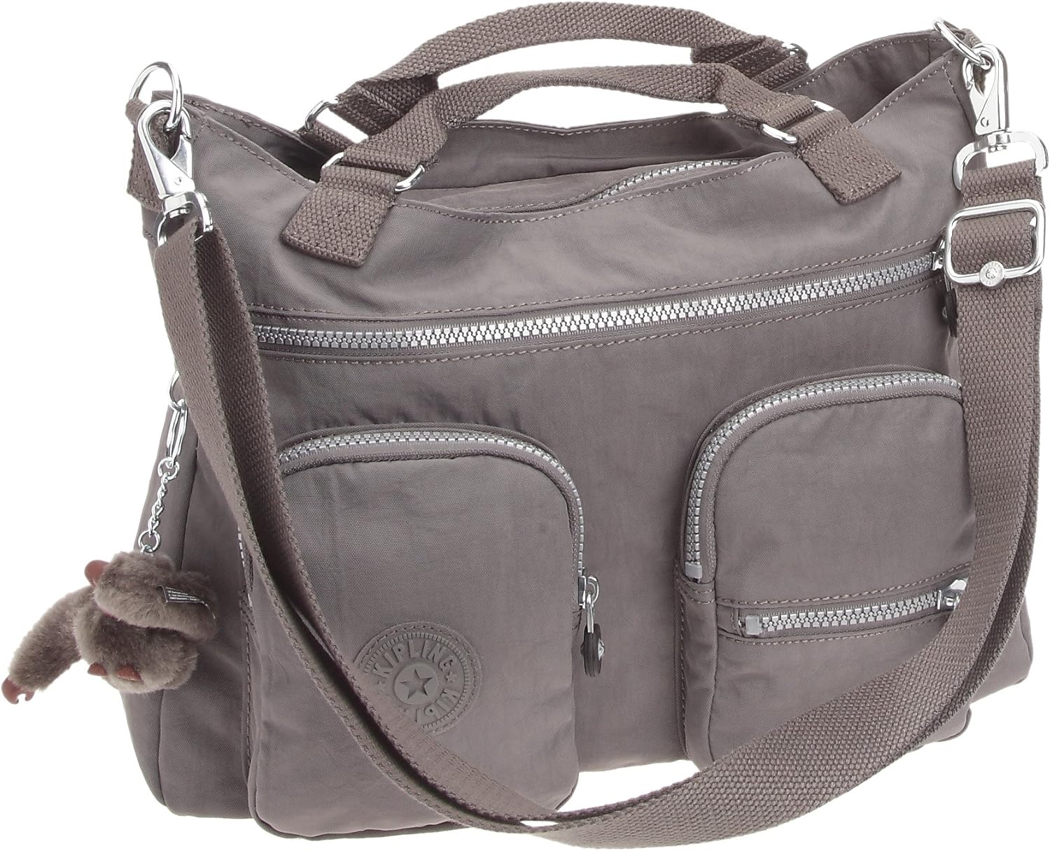 Kipling ADOMMA K10960, Borsa a Tracolla Donna, Grigio (Grau/Ash Grey ...
