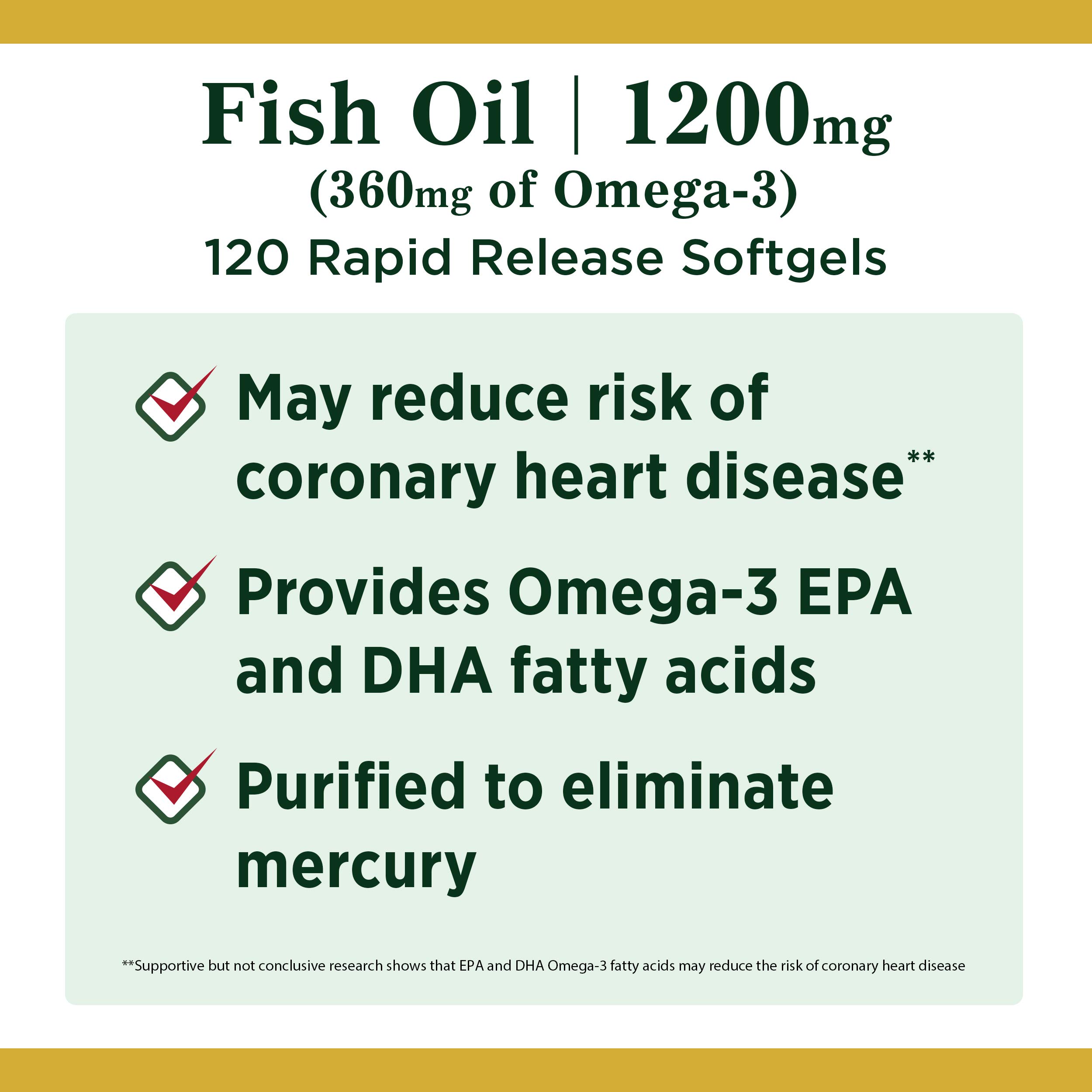 Mua Nature's Bounty Fish Oil, Dietary Supplement, Omega 3, Supports ...