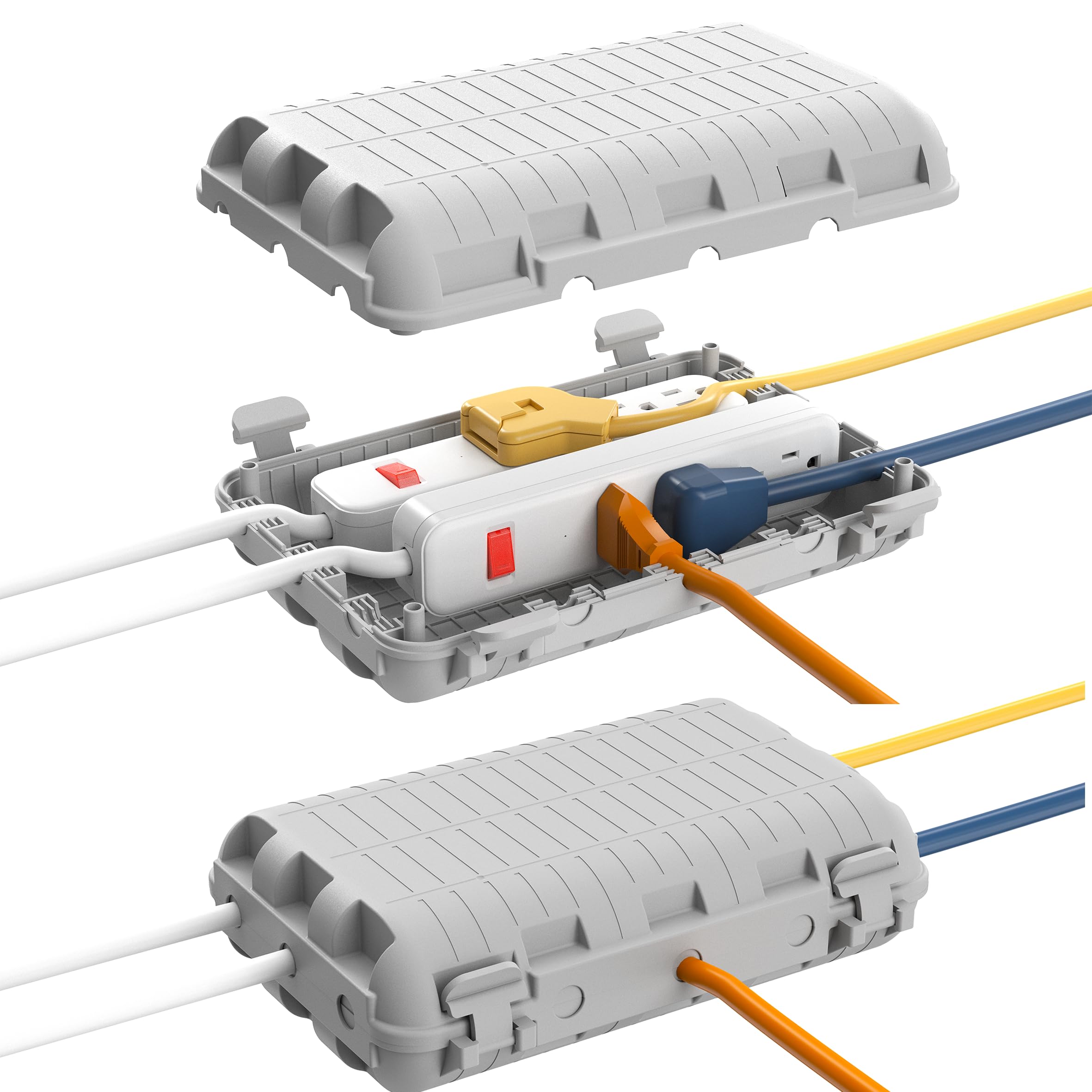 Outdoor Waterproof Electrical Box, 2 Pack Large Extension Cord Cover ...