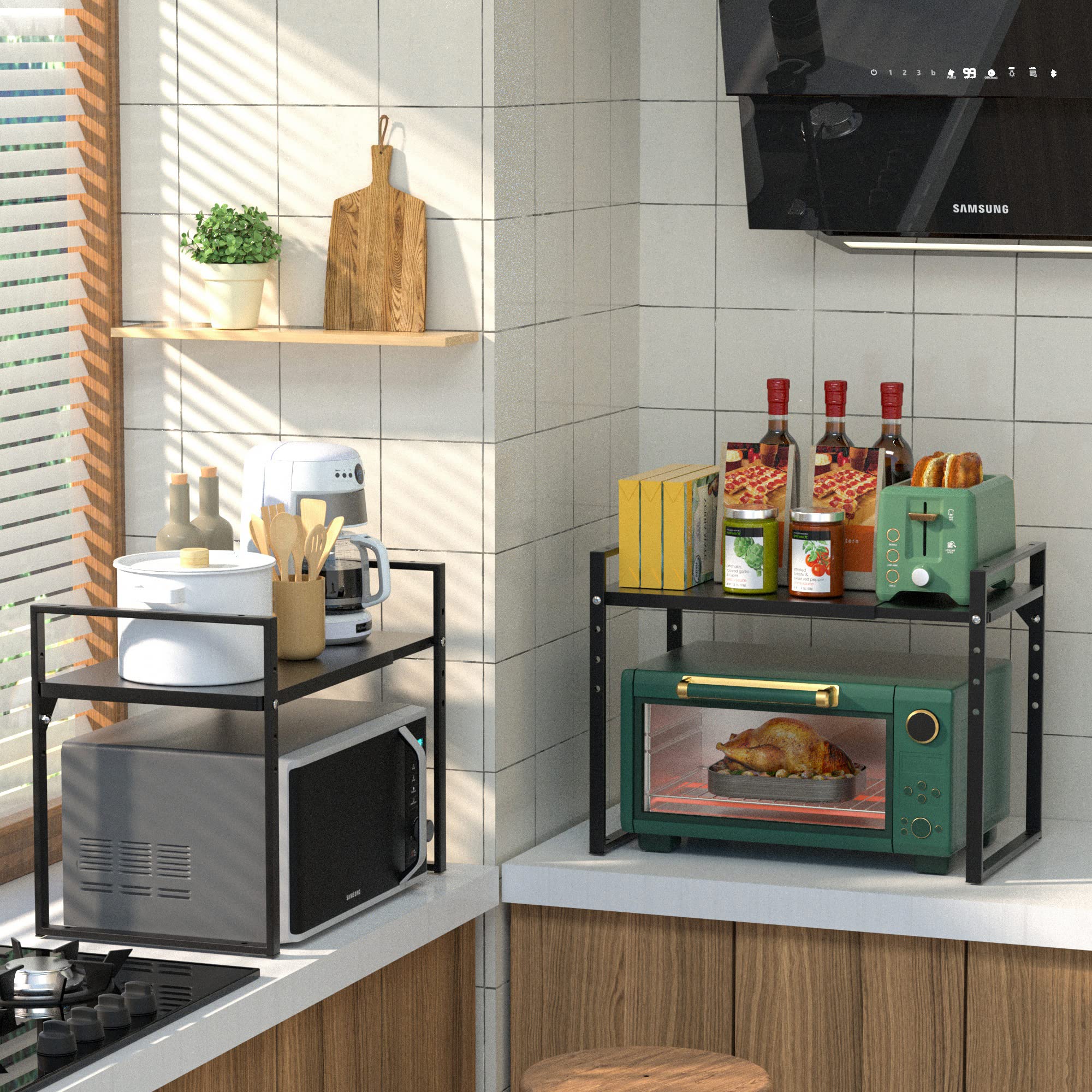 Mua iPEGTOP Extendable Microwave Oven Rack, Adjustable Height Microwave ...