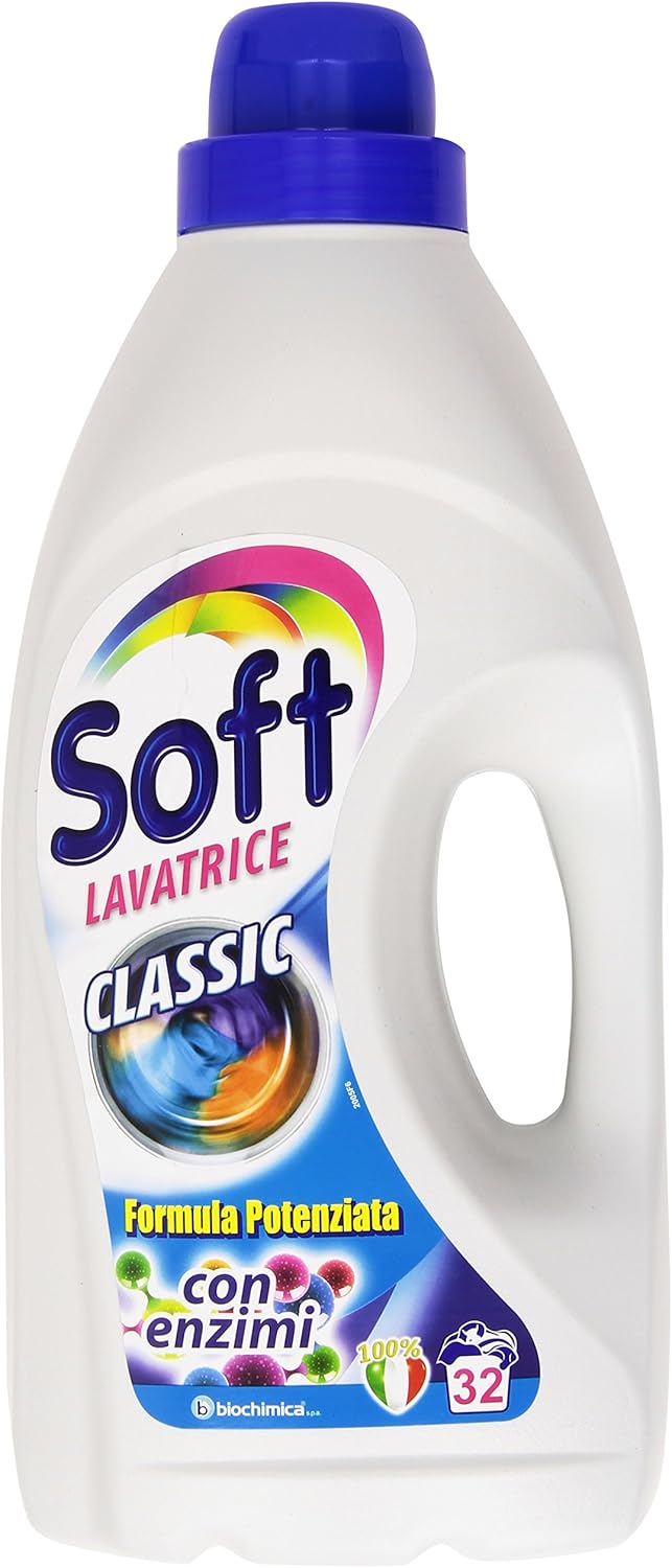 Soft - Detergente Lavatrice, Classic, Formula Potenziata, con enzimi ...
