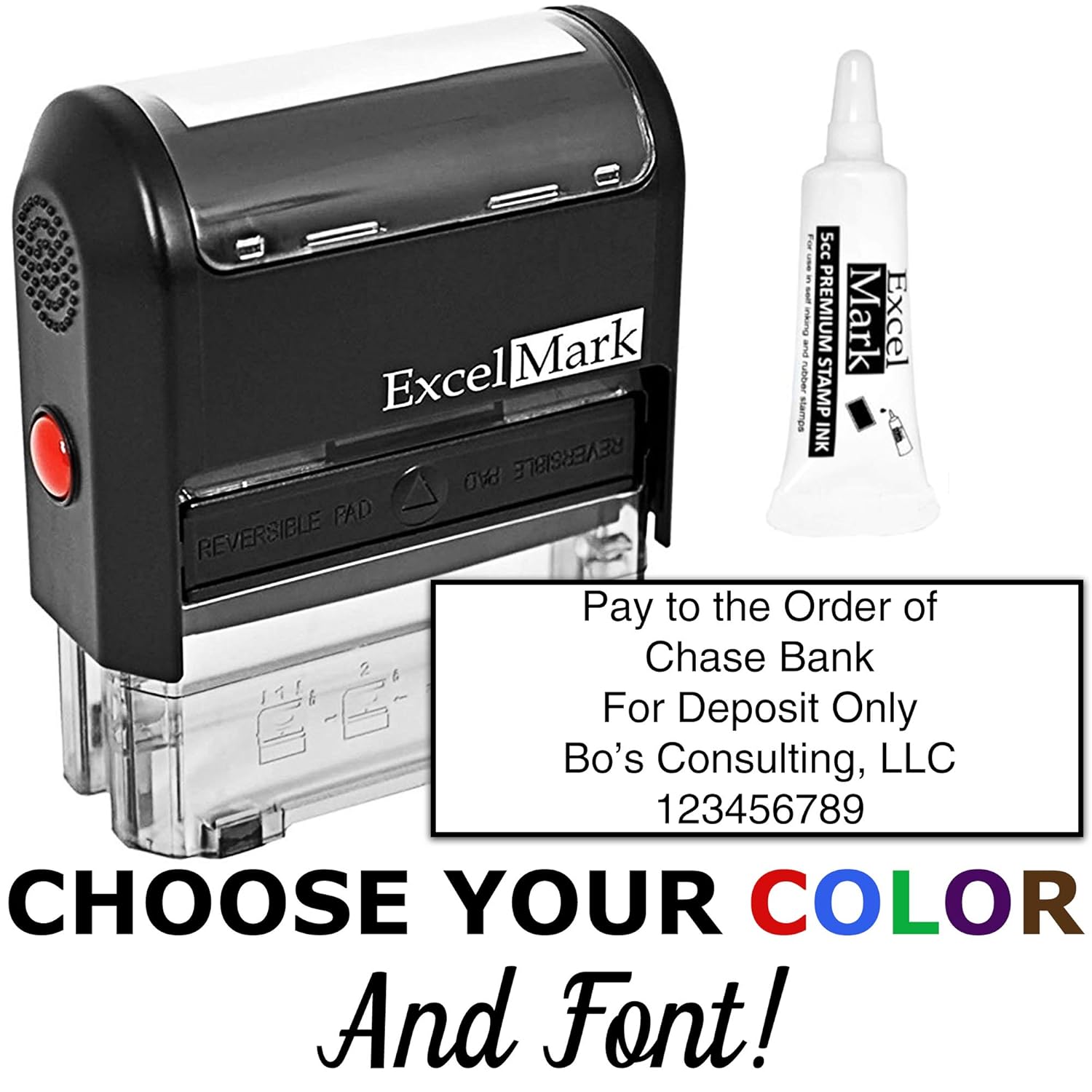 custom size ink stamp