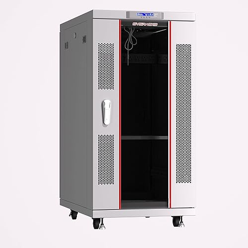 Sysracks 18U 35 Inch Deep Grey White Server Rack IT Network Data Rack ...