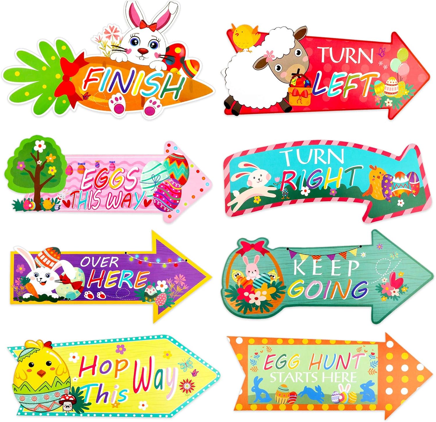 HOWAF 16 Easter Hunt Arrows Kids Party Home Decoration Garden Easter ...