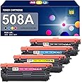 Amazon.com: 508A Remanufactured Toner Cartridges 4 Pack(with Chip) Compatible with 508A 508X for ...