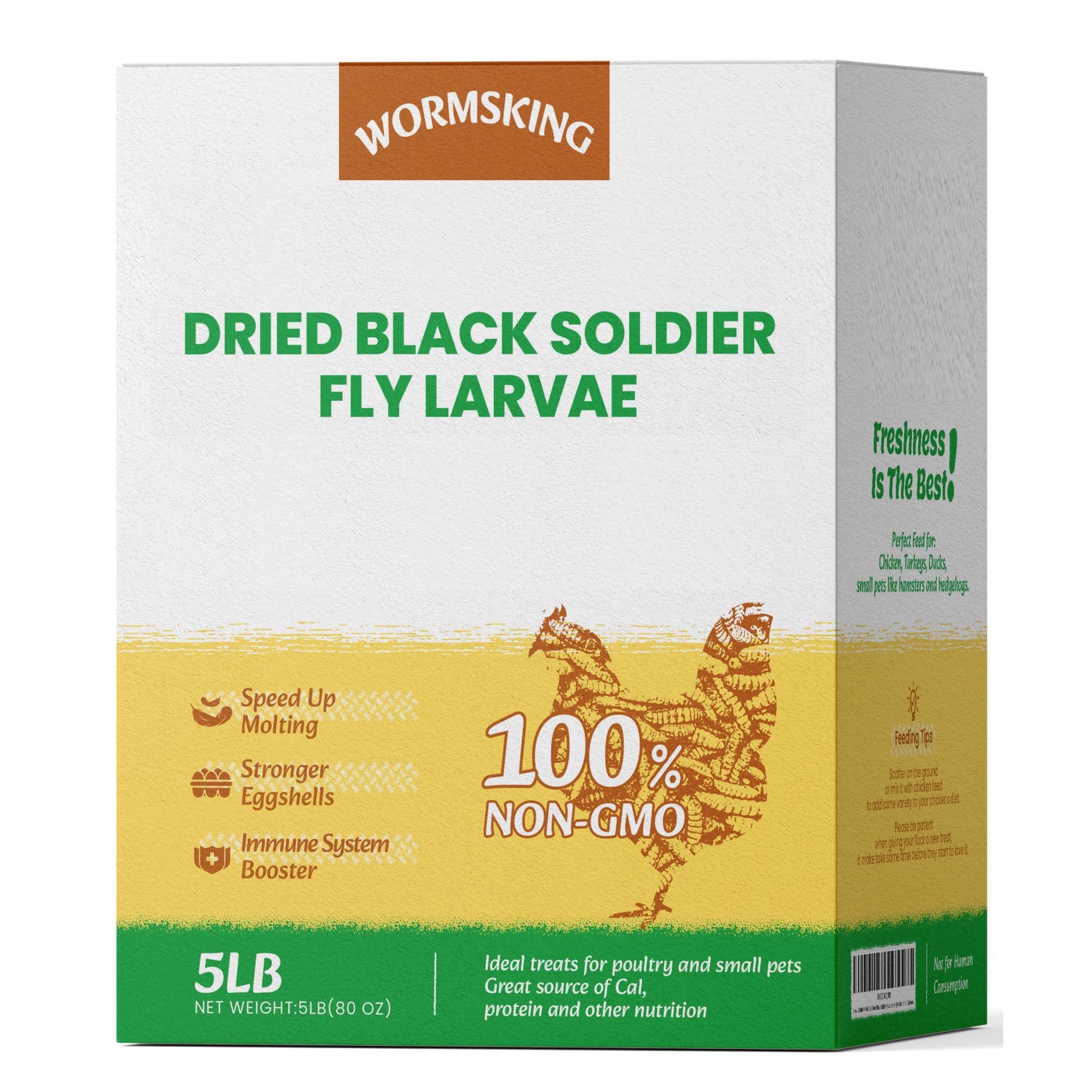 Mua WORMSKING 5LB Dried Black Soldier Fly Larvae, More Calcium Than ...