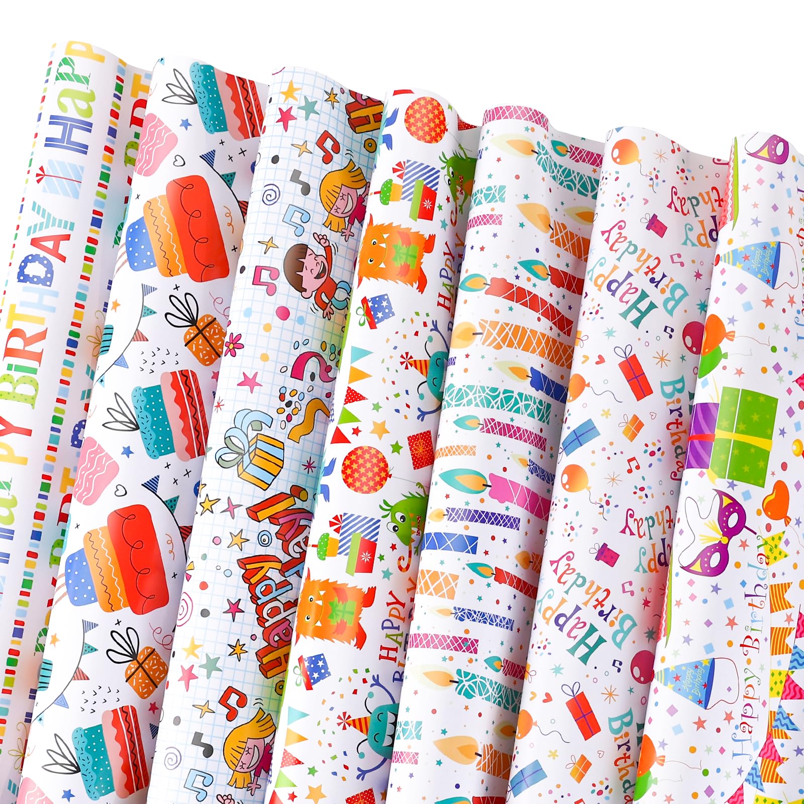 NESCCI Christmas Wrapping Paper,Birthday Wrapping Paper,Gift Wrapping ...
