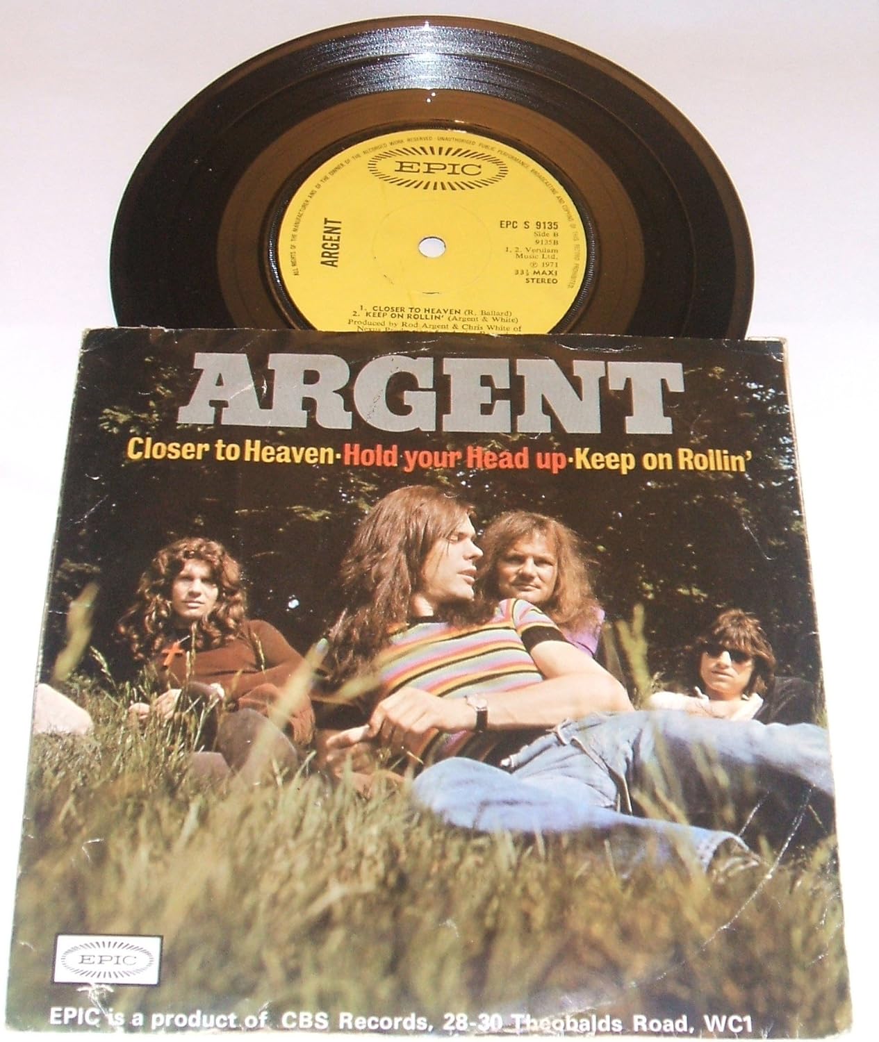ARGENT. HOLD YOUR HEAD UP / CLOSER TO HEAVEN /KEEP ON ROLLIN'. 1971 3 ...